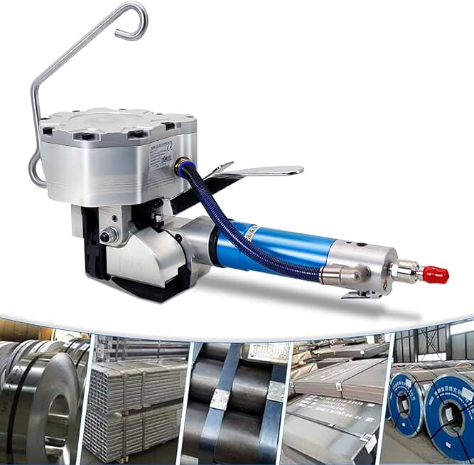Pneumatic Steel Strapping Machine Metal Packing Banding Tool for 3/4 ...