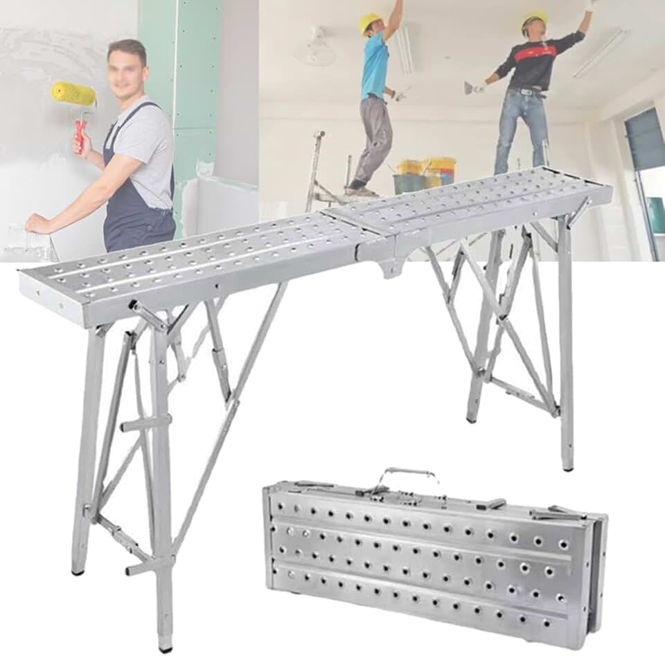 Folding Scaffolding Multipurpose Work Platform Scaffold Tower Ladder ...