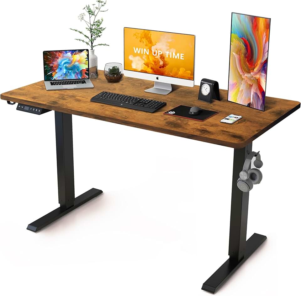 63 x 24 Inches Standing Desk Adjustable Height with Splice Board- Stand ...