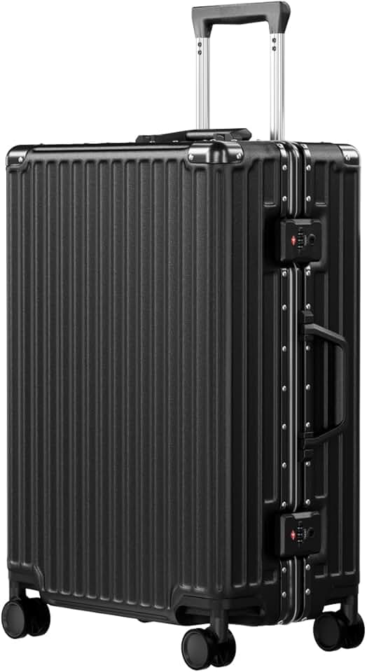 AnyZip Luggage PC+ABS Aluminum Frame Zipperless Checked Luggage Hard ...