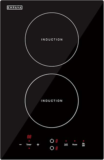 12 Inch Electric Induction Cooktop Smooth Surface with 2 Burners 120V ...