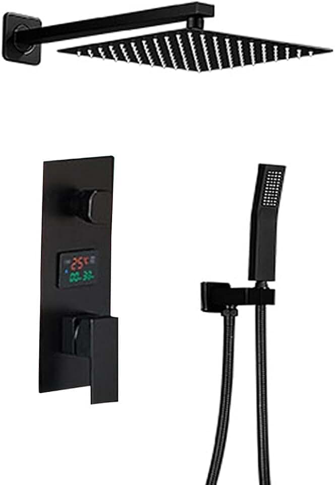 Shower Set Dual-Function Mixer Shower System Led Screen Bathroom ...