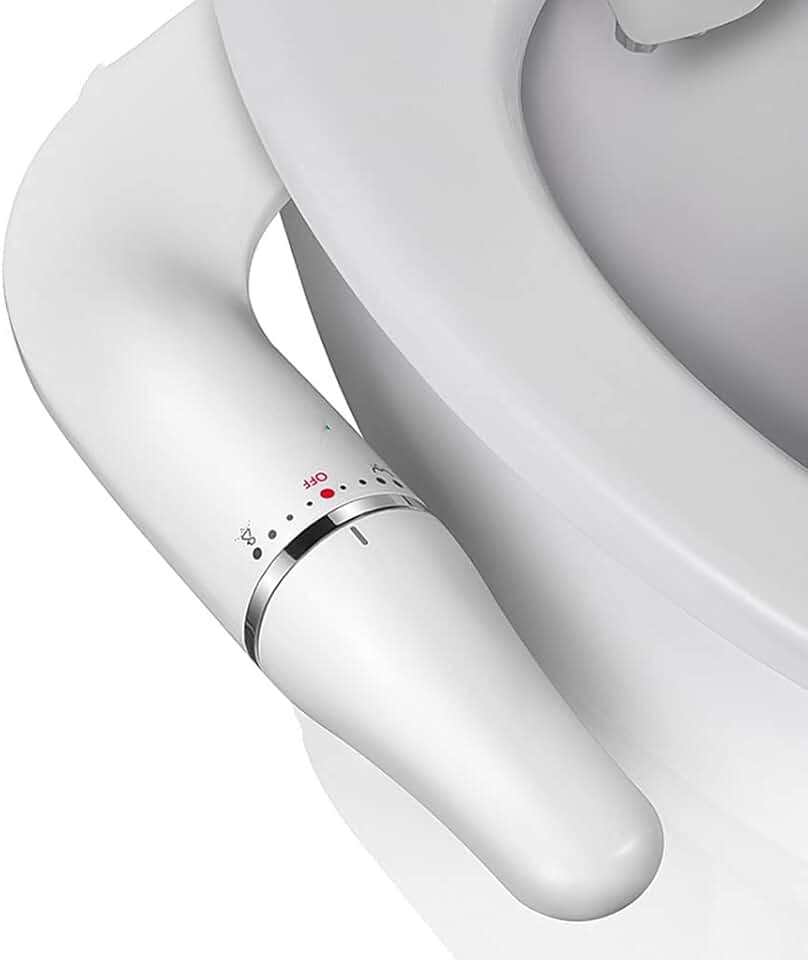 Toilet Bidet Slim Bidet Toilet Seat Attachment with Brass Inlet Adjustable Water Pressure ...