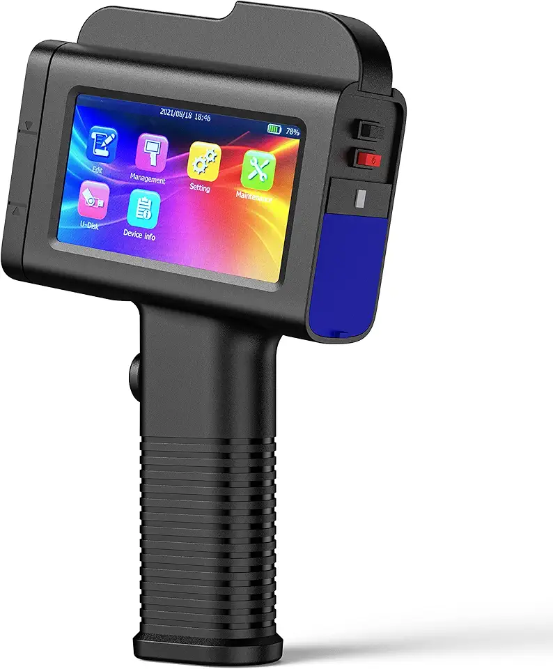 Handheld Inkjet Printer with LED Touch Screen for Code Date QR Logo ...