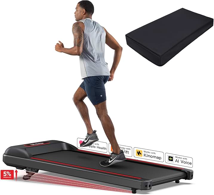 Bundle Incline Treadmills and Cover for Home, Walking Pad 320 lb Weight ...