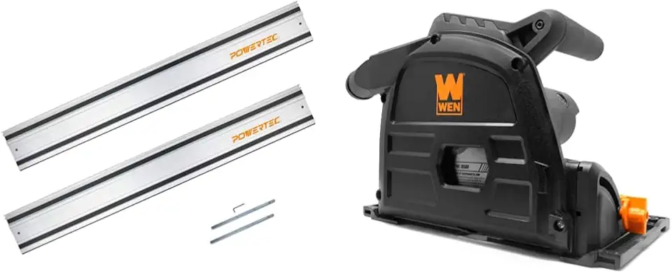 POWERTEC 110" Track Saw Guide Rail Joining Set for Makita or Festool ...
