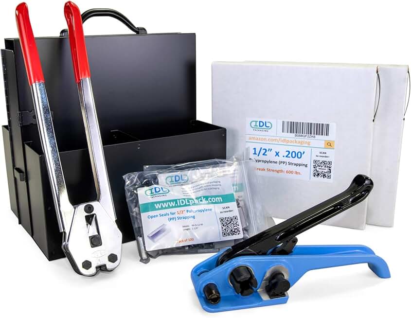 Portable Ultimate 1/2" x 400' Polypropylene (PP) Strapping Kit, 600 lbs ...