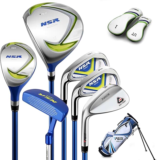 PGM Left Handed Golf Club Set - Junior Complete Golf Club Set for Kids ...
