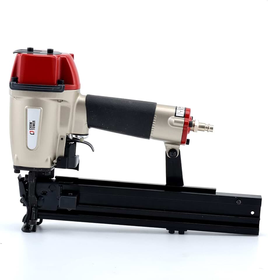 Construction Stapler, 16 Gauge 15/16-inch Wide Crown, Pneumatic Air ...