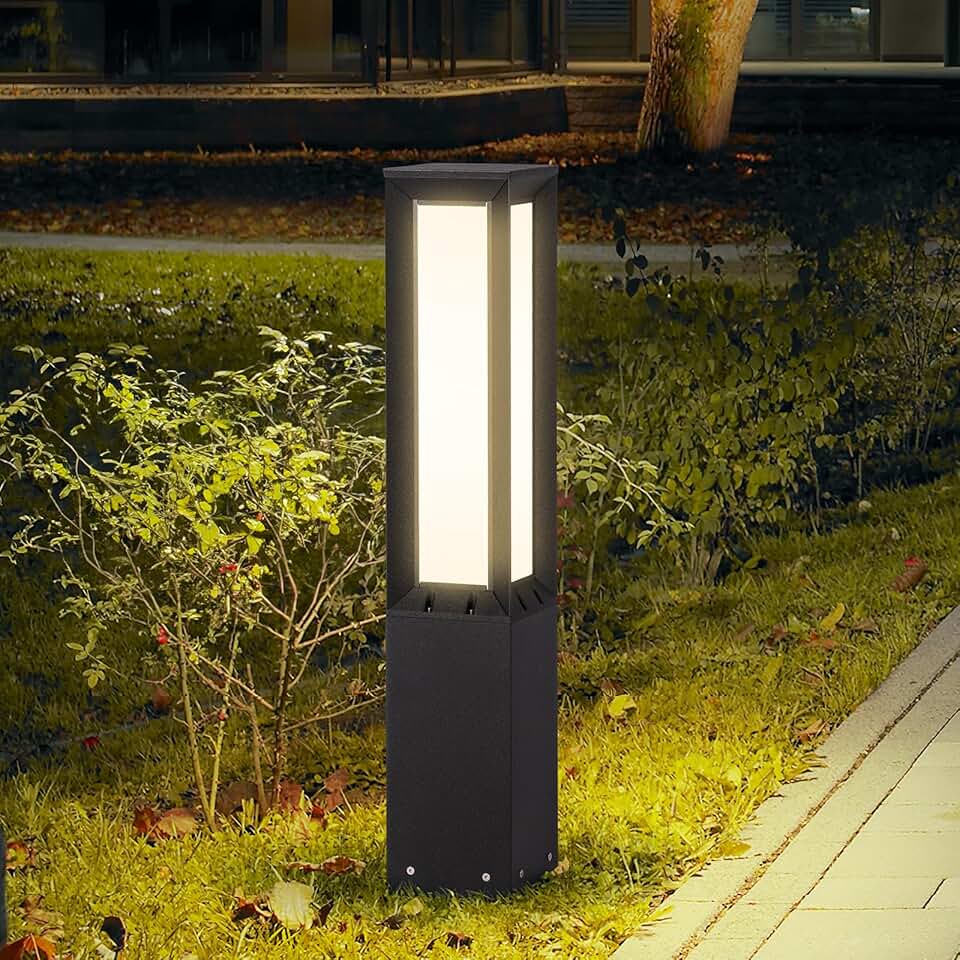 Landscape Path Light 32 Inch Unique Pathway Bollard Lights Outdoor High ...
