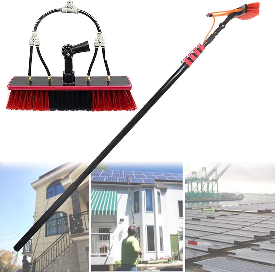 Water Fed Telescopic Brush, Window Cleaning Pole Kit, Extendable ...
