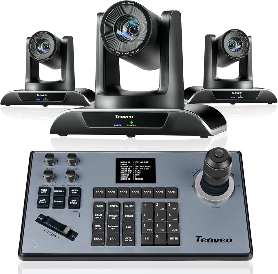 Tenveo PTZ Camera and Controller Bundle/Kits - 20X PTZ Camera(3pcs ...