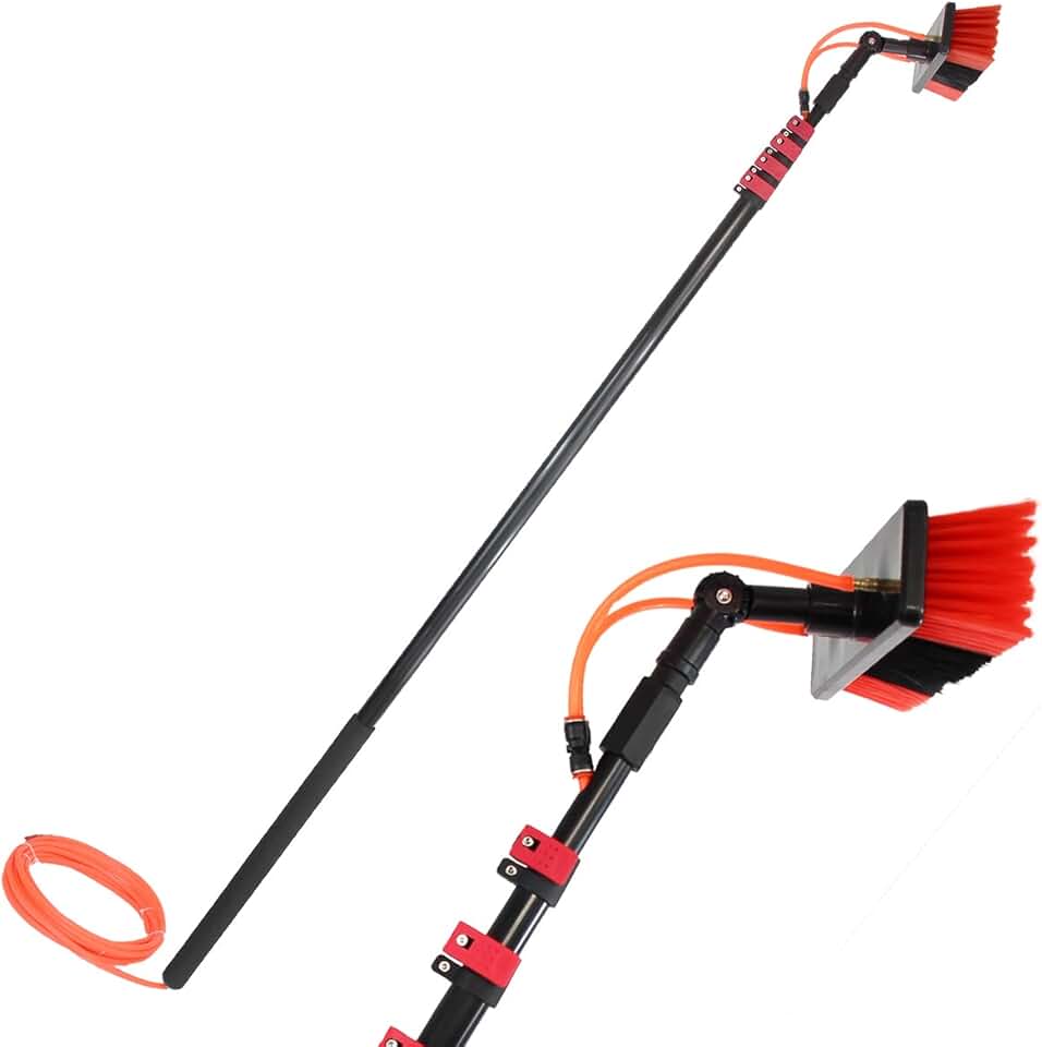 Water Fed Pole Kit, 12-36ft Length Water Fed Brush, 3.6-10.8m Water Fed ...