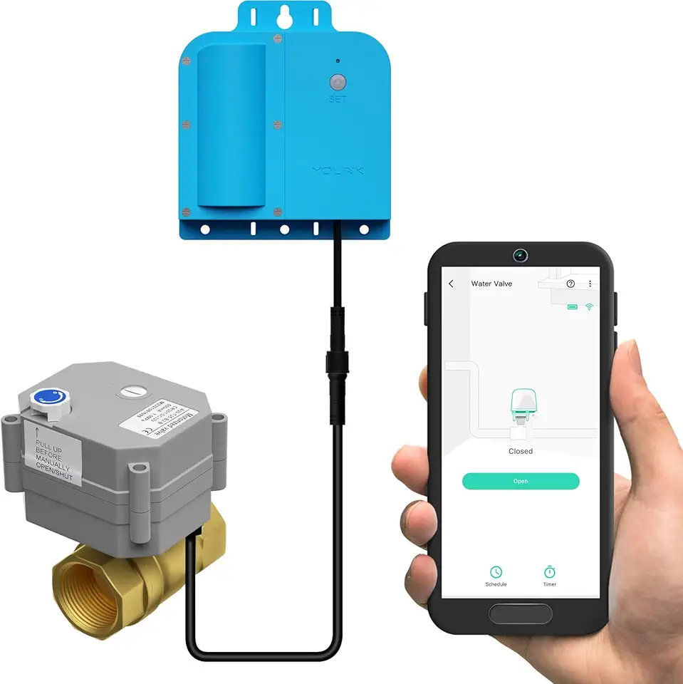 YoLink X3 Version Smart Valve Controller with Brass Motorized Ball ...