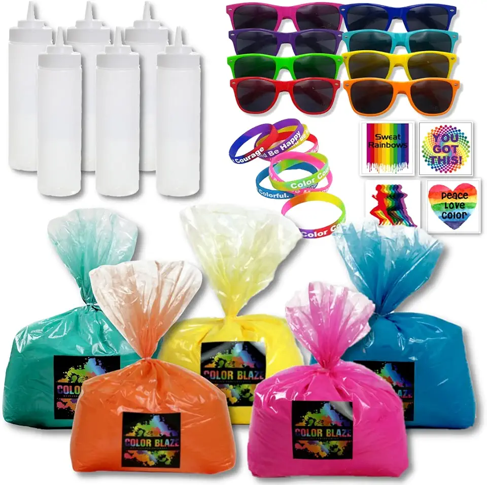 Color Blaze Colorful Party Accessories, Favors, and Supplies for 48 ...