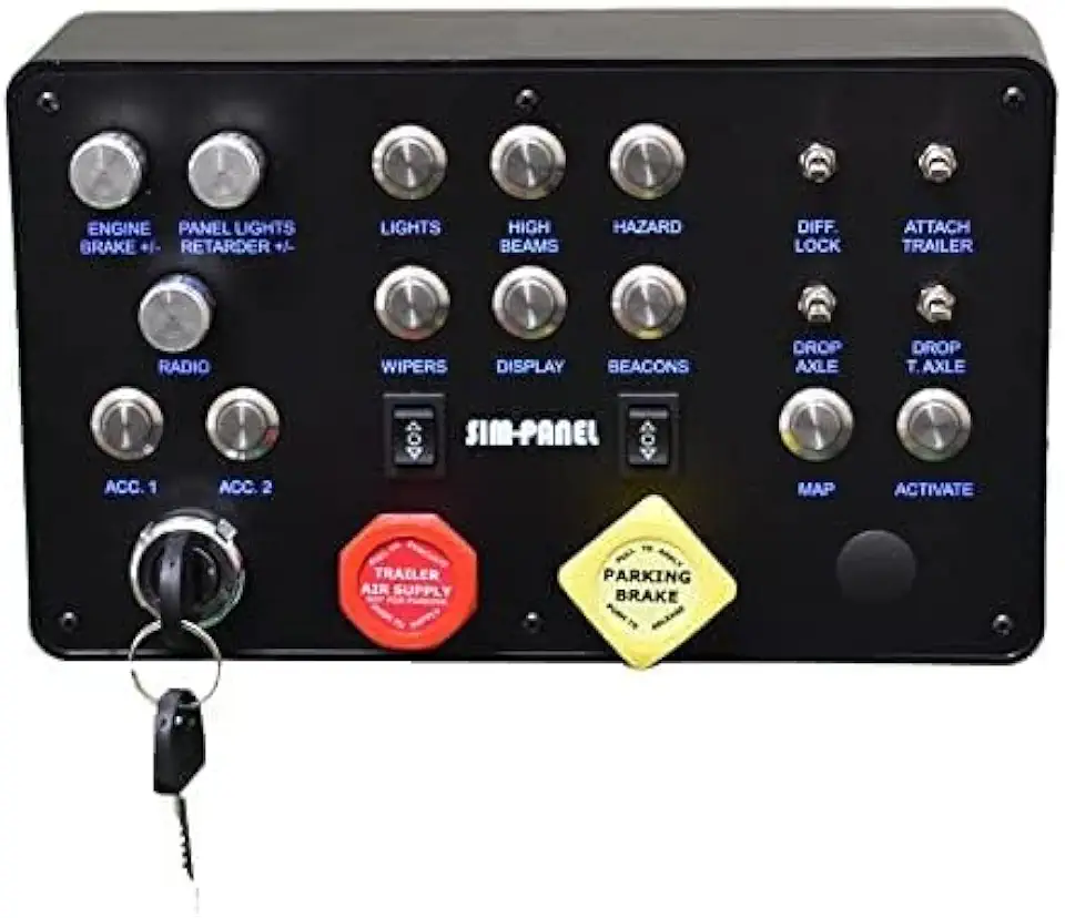 SIM-PANEL auxiliary Classic ATS/ETS2 Button Box for American Truck ...