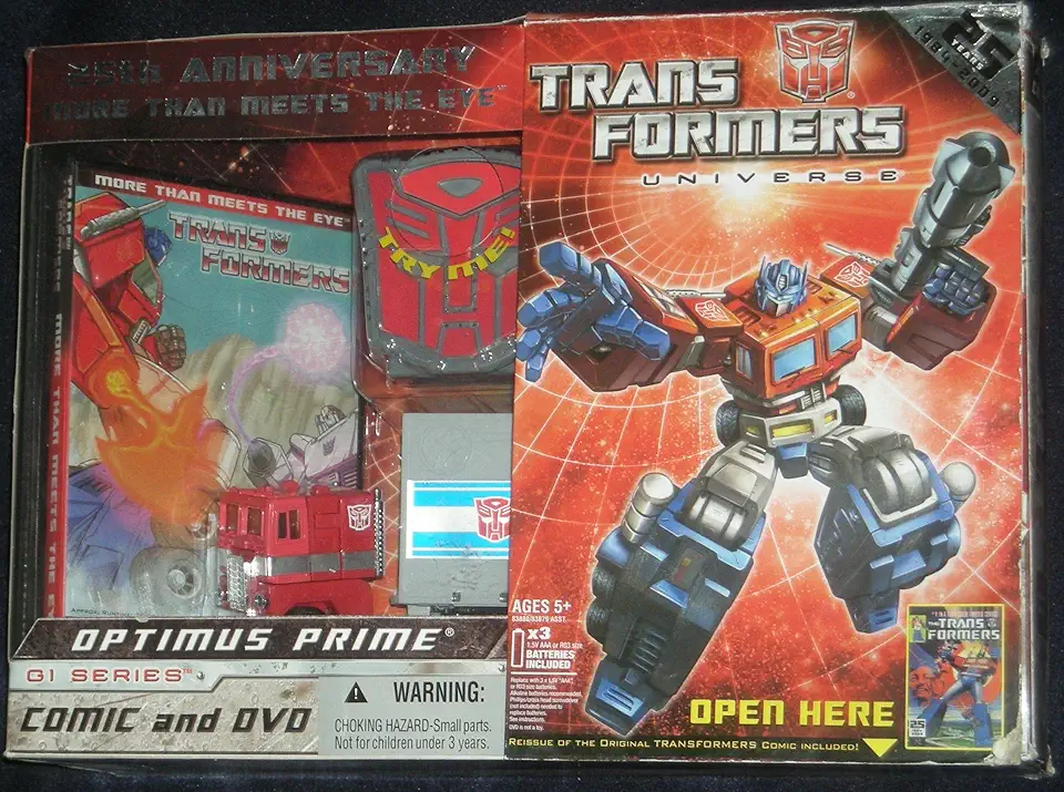 TRANSFORMERS 25TH ANNIVERSARY G1 RE-ISSUE OPTIMUS PRIME with DVD and ...