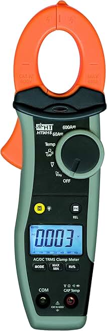 HT Instruments HT9015 AC/DC TRMS 600A CAT IV clamp Meter Temperature ...