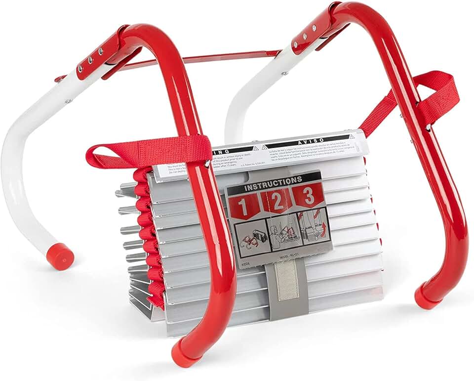 Fire Escape Ladder, Retractable Portable Fire Ladder Emergency Escape ...