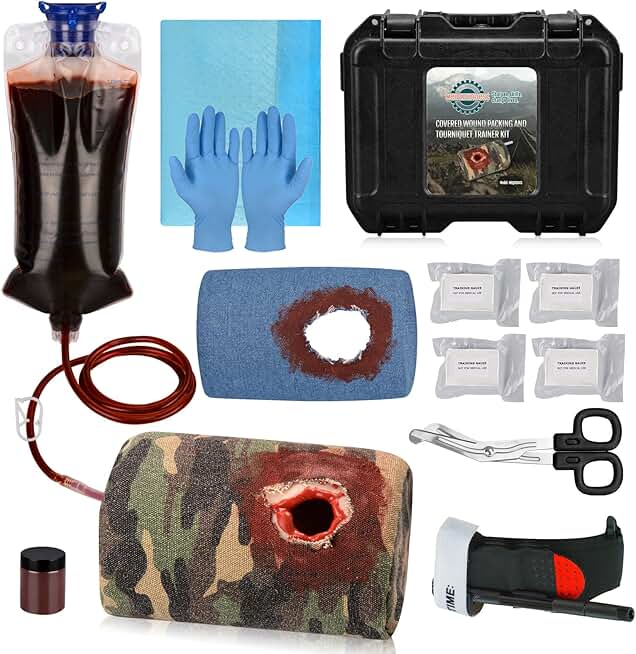 Covered Wound Packing and Tourniquet Trainer Kit, Bleed Control ...