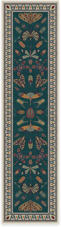 RUGGABLE x Iris Apfel Runner Rug - Perfect Modern Washable Rug for ...