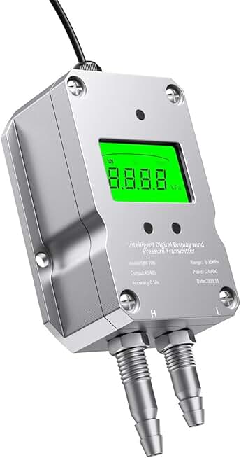 Digital Differential Pressure Transmitter -30Kpa ~ 30Kpa LCD Display Differential Pressure ...