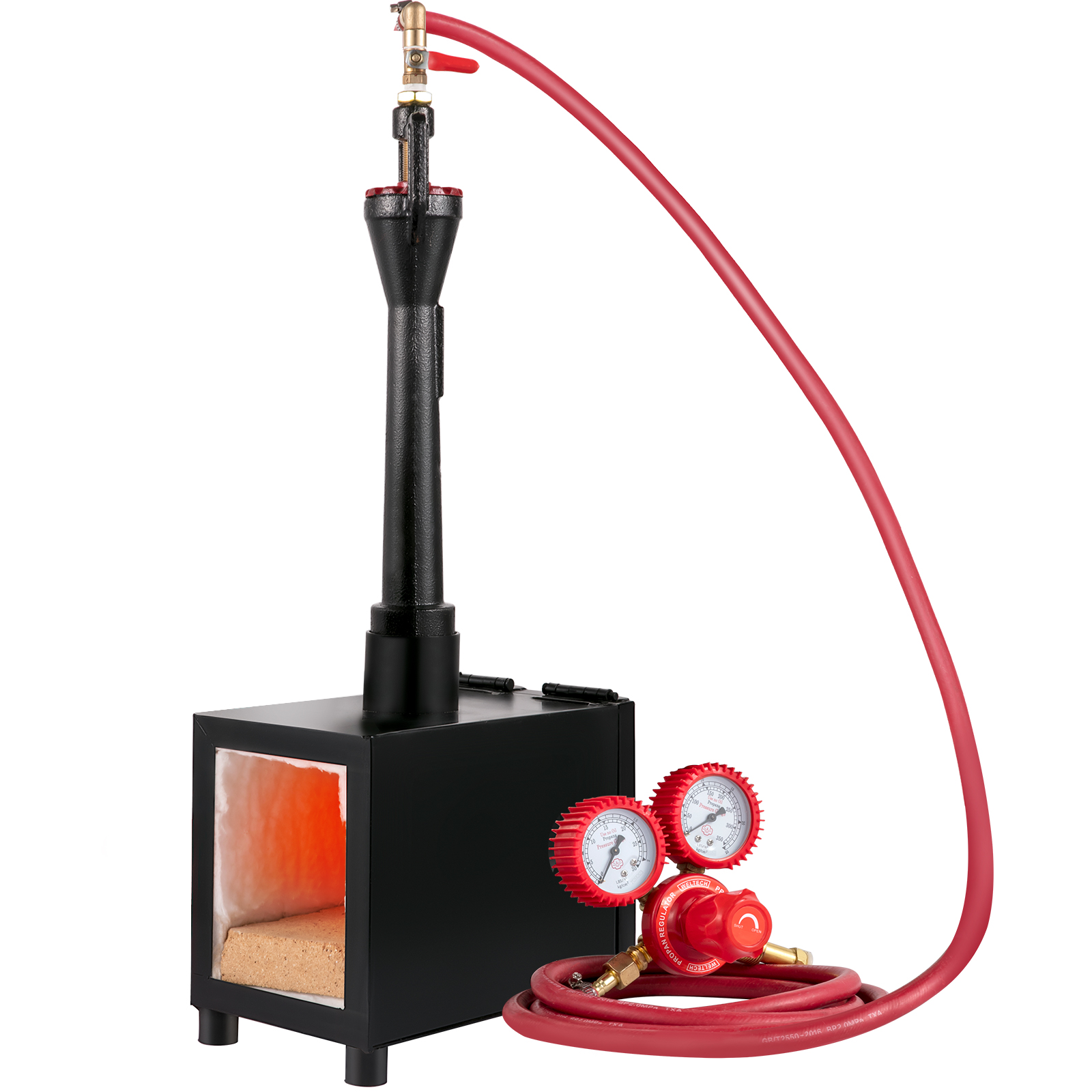 BENTISM Gas Propane Forge Furnace Burner Portable Single Burner Metal ...