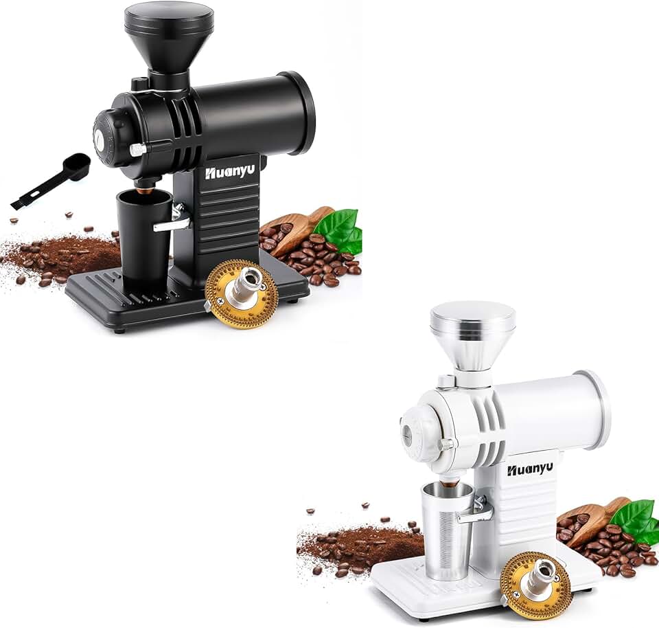 Huanyu Coffee Grinder With Titanium Sharked Teeth Burr Electric Coffee ...