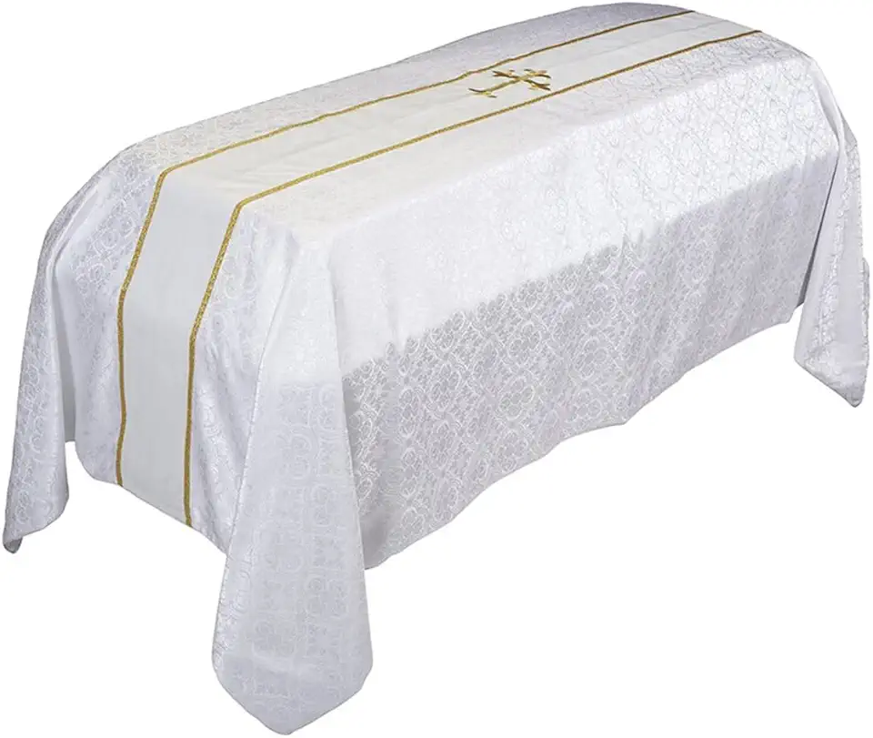 Avignon Funeral Pall with Cross Embroidery Funeral Coffin Decorations ...
