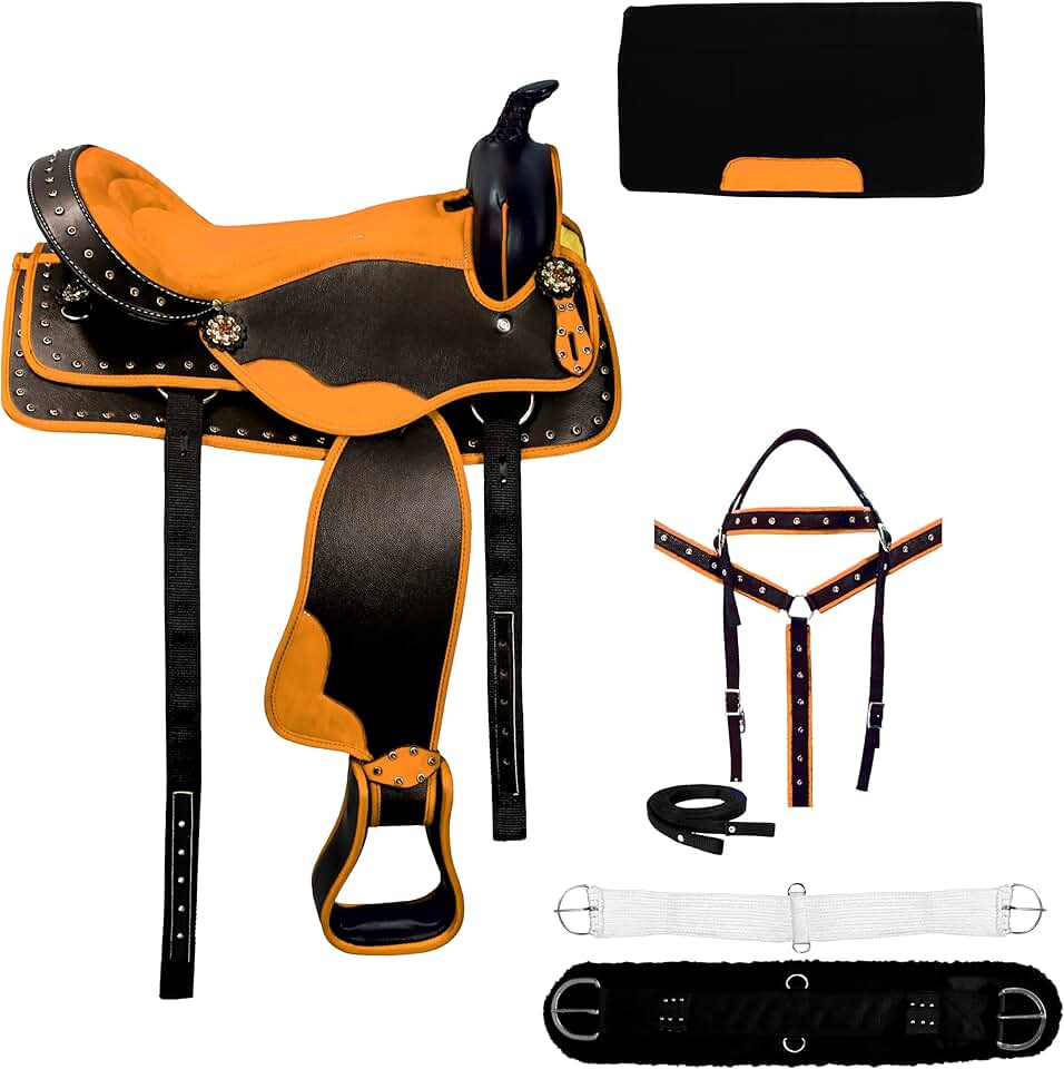 Series Synthetic Western Barrel Racing Equestrian Trail Tack Horse ...