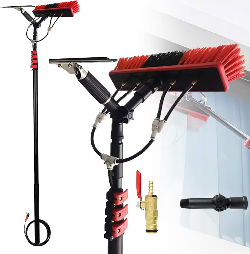 Telescopic Window Cleaner, glass cleaning tool, Water Fed Telescopic ...