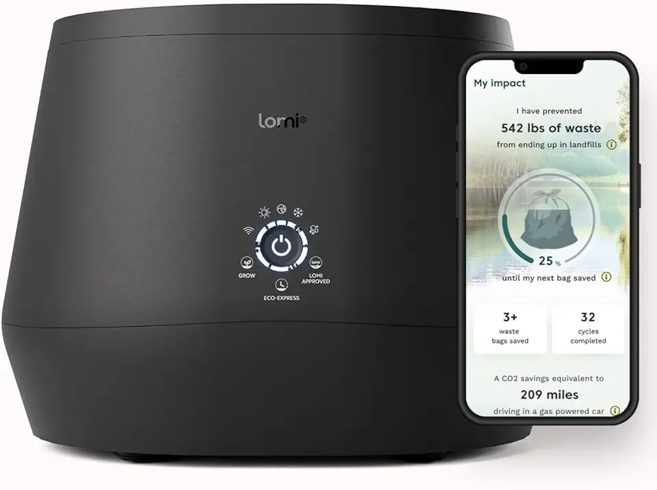 Lomi 2 Bundle – 3L, Electric Composter (45 Cycles), World’s First Smart ...