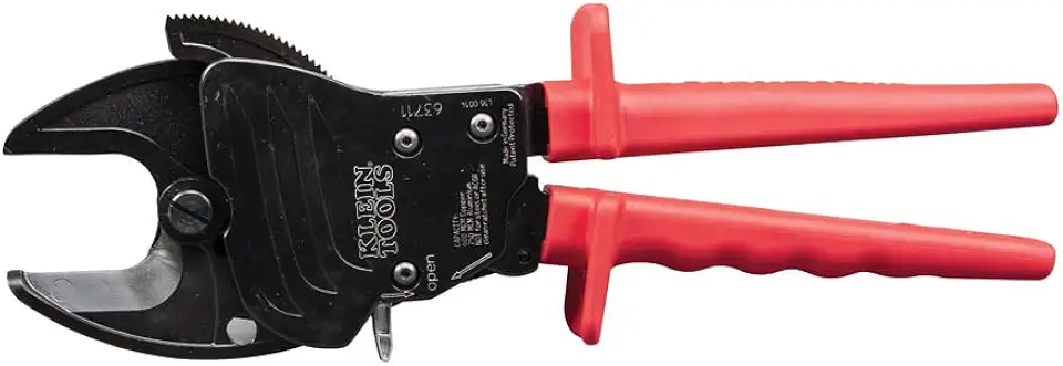 Klein Tools 63711 Wire Cable Cutter with Open Front Loading Jaws Cuts ...