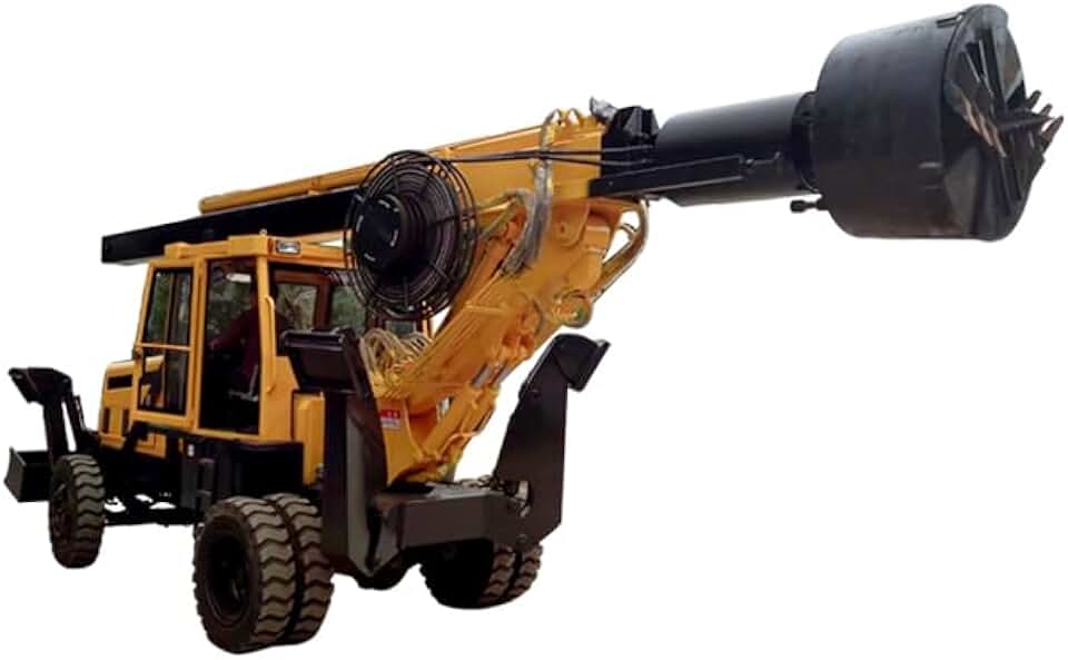 Hydraulic Wheeled Mounted Rotary Drilling Equipment Borehole Drilling ...