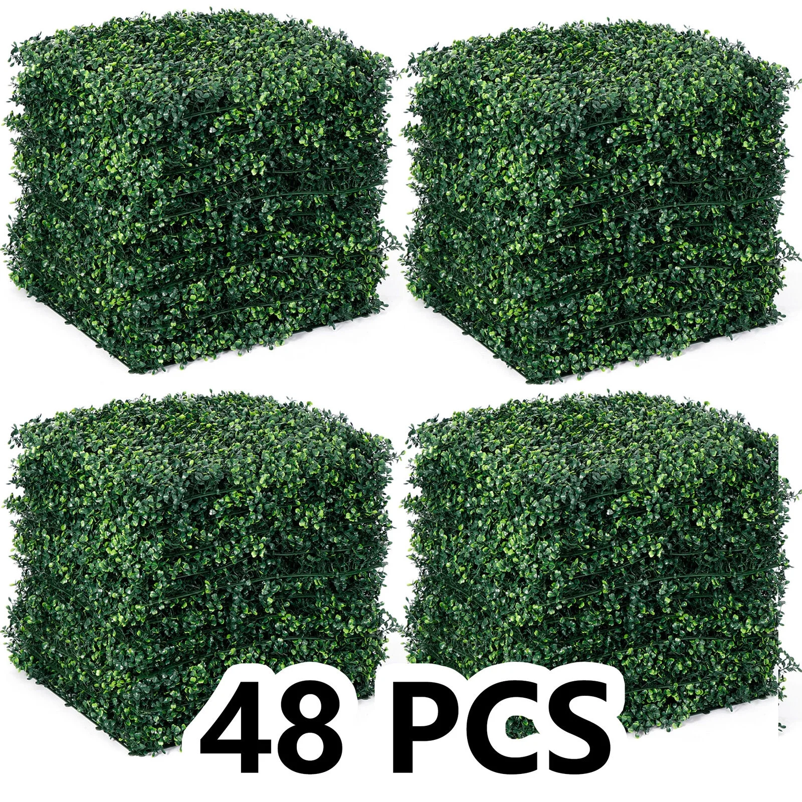 ZGBY 48Pack 20"X 20" Grass Wall Panels Artificial Boxwood Panels ...