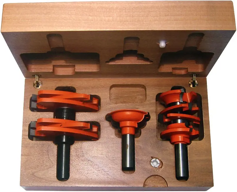 CMT 800.527.11 3-Piece Entry & Interior Door Router Bit Set in Hardwood ...