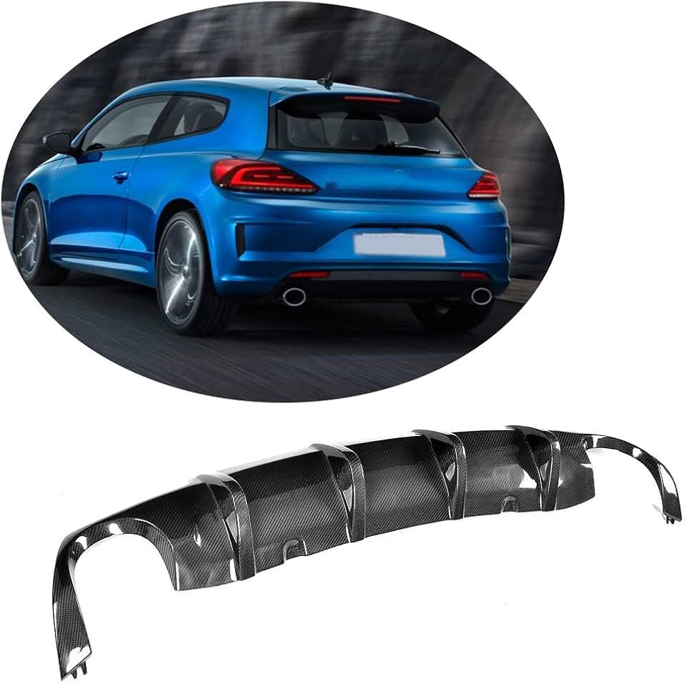 WASHLA Rear Diffuser fits Volkswagen VW Scirocco R 2009-2014 Customized ...