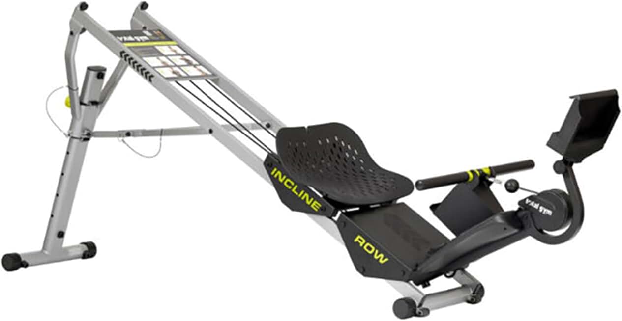 Total Gym Ergonomic Foldable Incline Rowing Machine with 6 Resistance ...