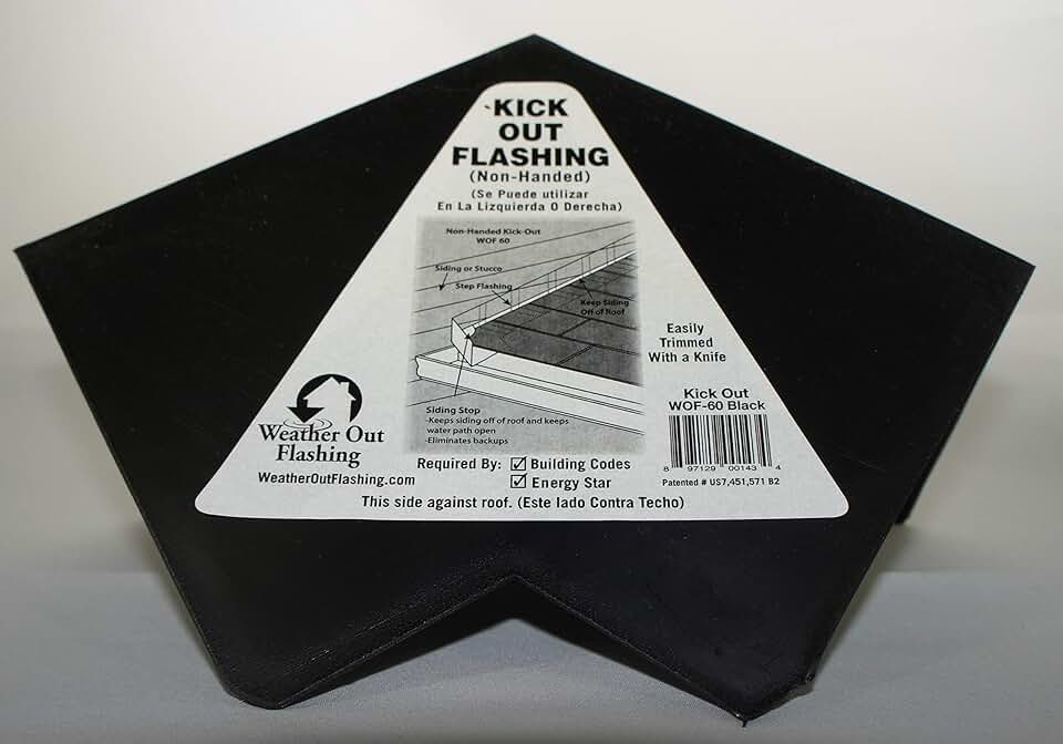 Universal Roof Kick Out Flashing - Non-Handed (Black) Box of 20 ...