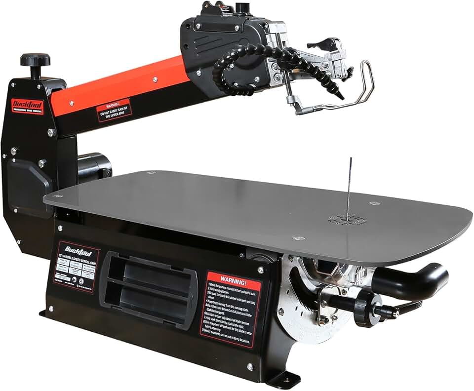 Bucktool 22 Inch Variable Speed Scrow Saw, 1.3A Scroll Saw for ...