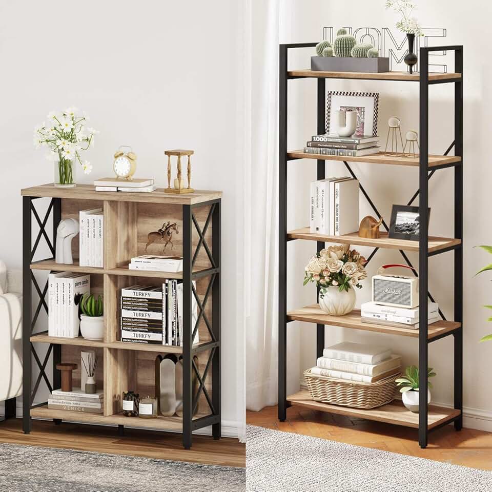 FATORRI Industrial Bookcases and Bookshelves (Rustic Oak) - Costco Arizona
