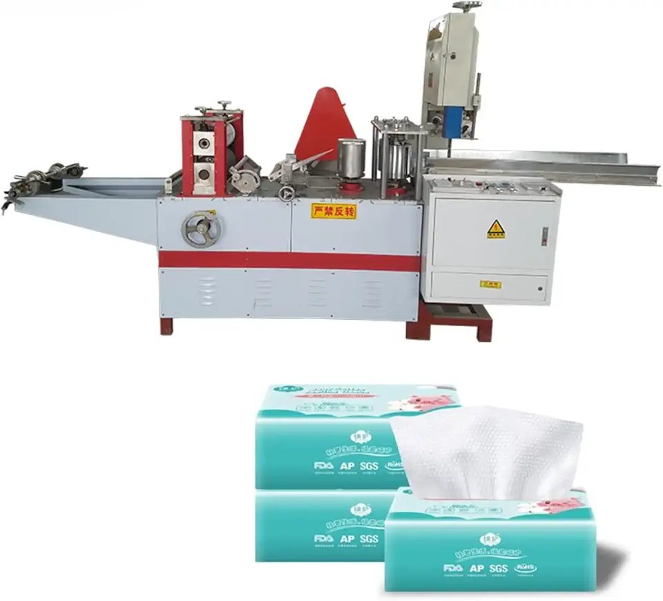 Automatic Apkin Maker Machine Napkins Paper Embossing Folding Cutting ...