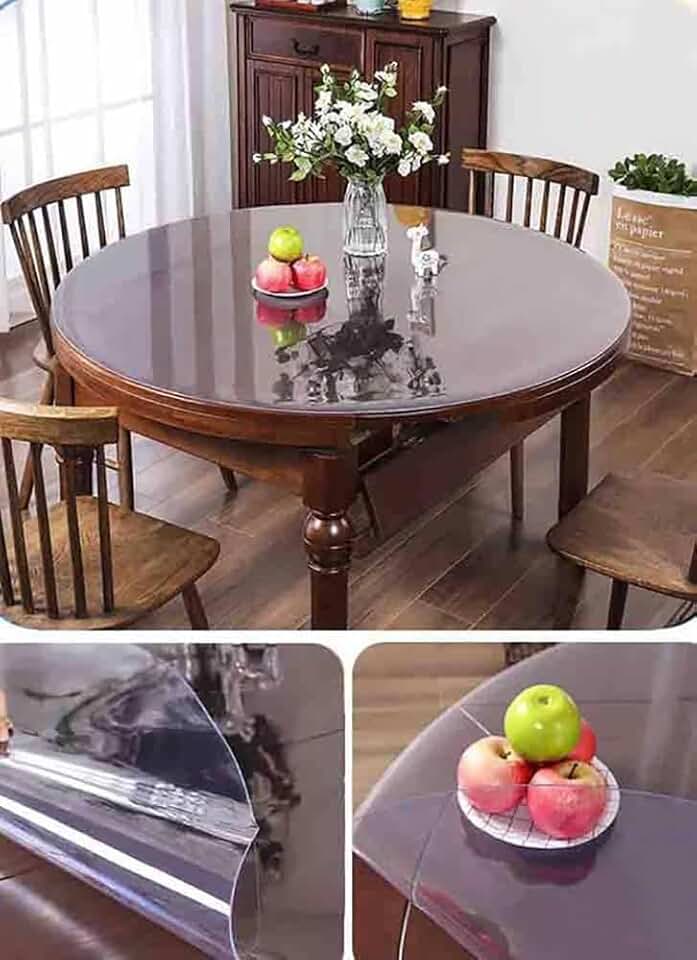 Round Clear Table Cover Protector,Clear Desk Protector Table Pads ...