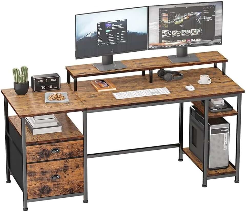 61" Spacious Industrial-Style Computer Desk - Costco Arizona