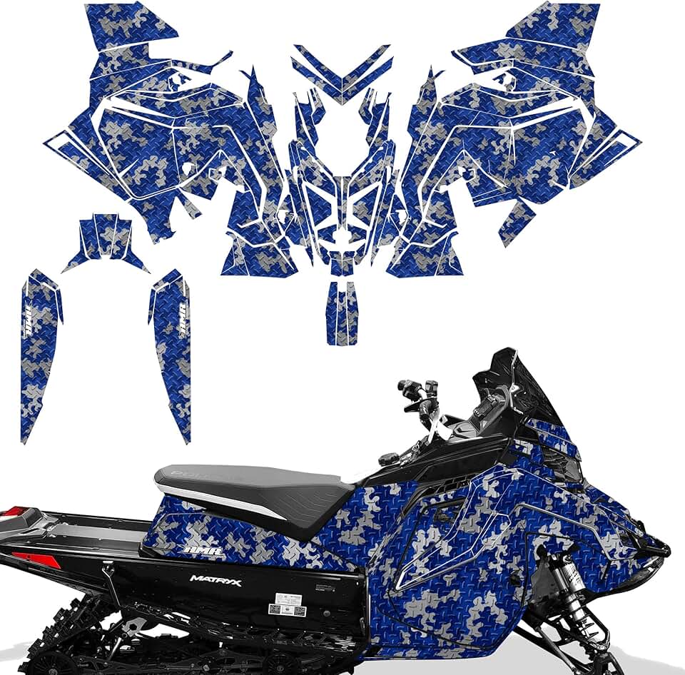 AMR Racing Snowmobile Full Graphics kit Sticker Decal Compatible with ...