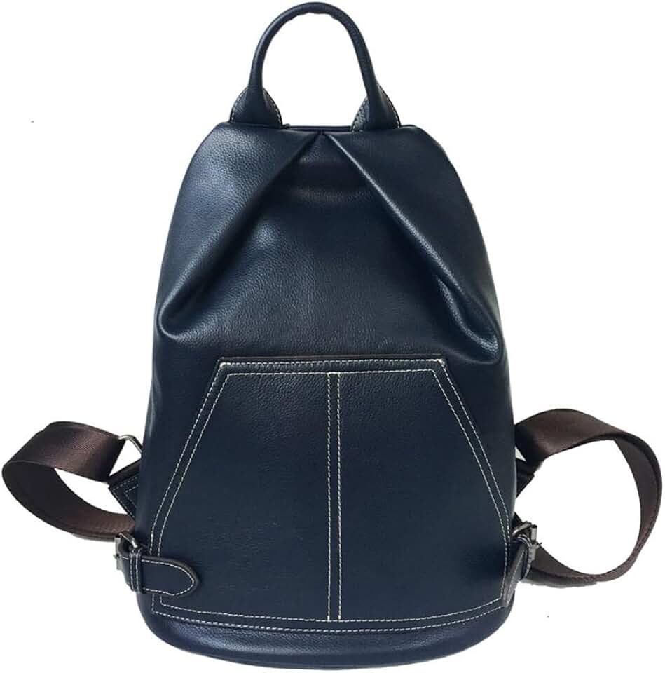 Full Leather Shoulder Bag Women's Black Cowhide Backpack Back Zipper ...