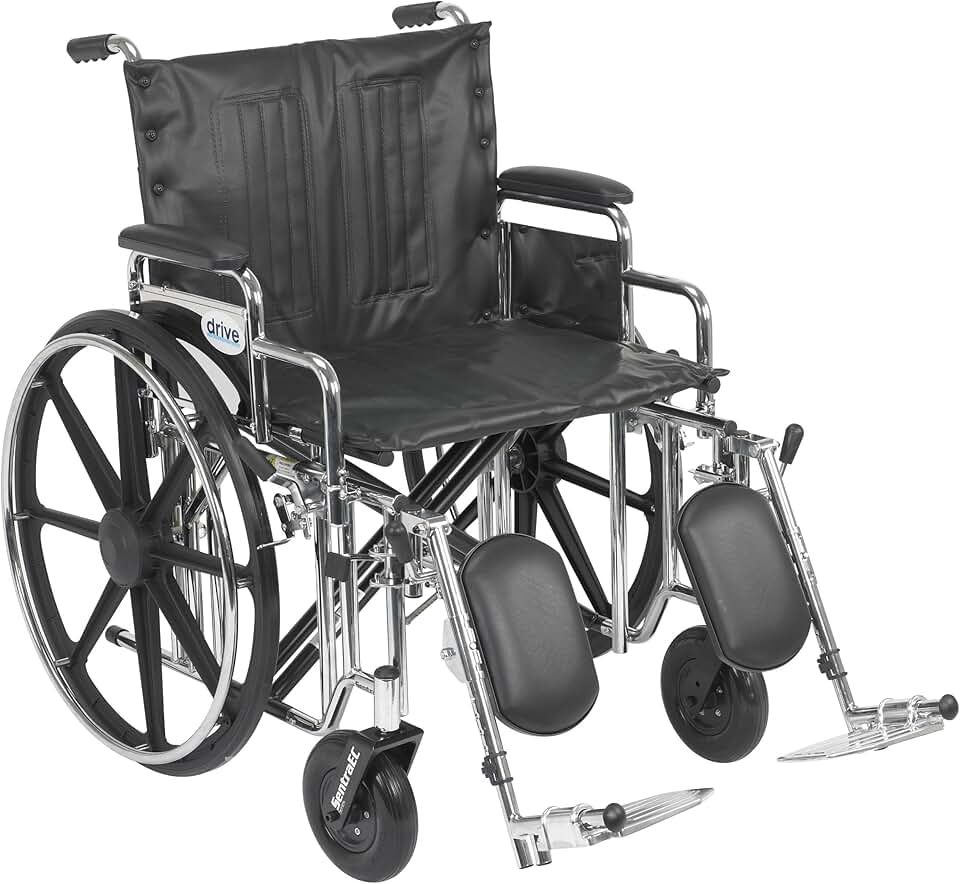 Drive Medical Sentra Extra Heavy Duty Wheelchair with Various Arm ...