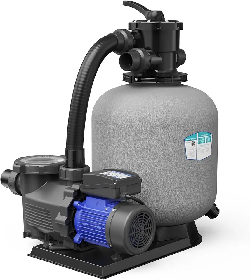 AQUASTRONG Sand Filter Pump for Above Ground Pool with Timer, 18in, 1 ...