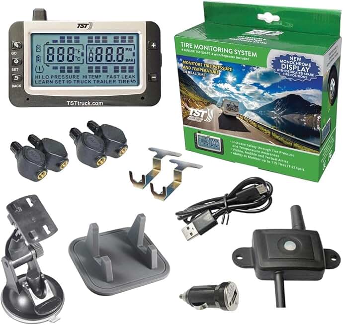 TST 507 4 Sensor Flow Through Tire Monitoring System with Monochrome ...