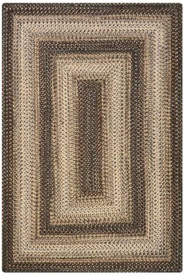 Homespice Wildwood Oval Rugs for Living Room Brown and Beige Blend ...